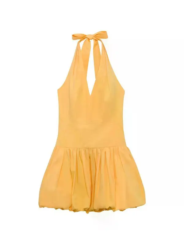 Simkhai Brooke Halterneck Mini Dress - Yellow