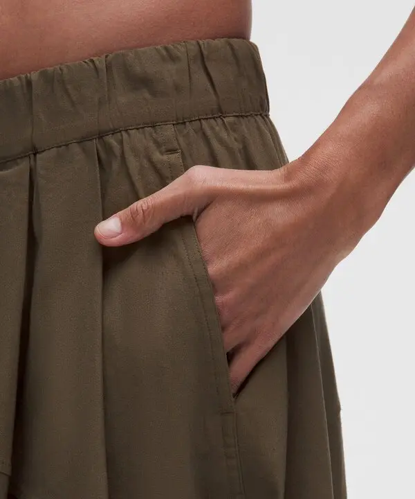 Lululemon Lululinen Adjustable-hem Maxi Skirt - Olive Brown