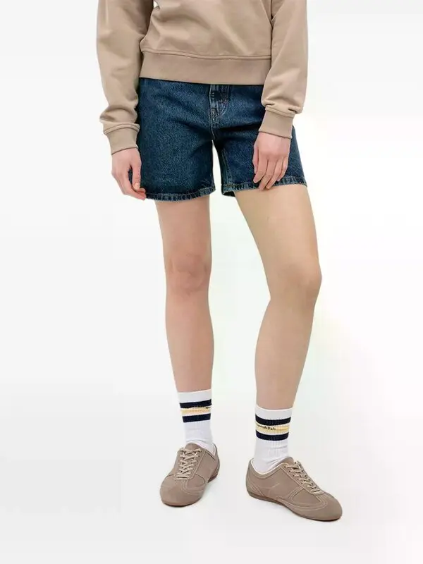 Hugo Logo-patch Denim Shorts - Blue