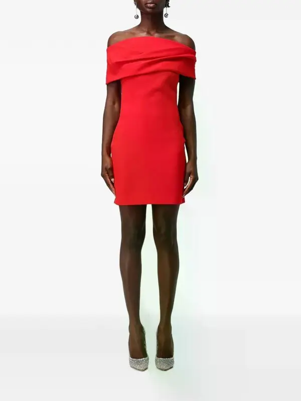 Solace London Draped Off-the-shoulder Mini Dress