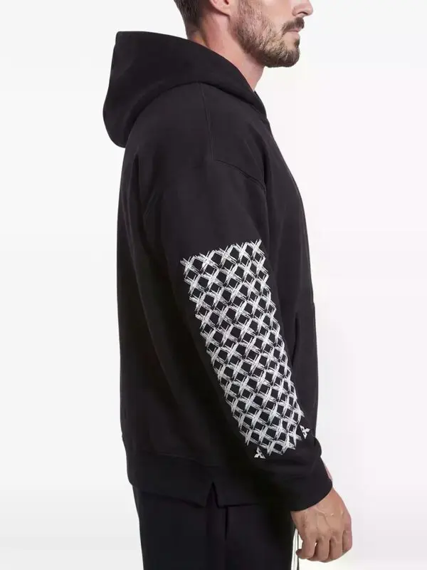 EXIT SOCIETY Logo-print Zipped Hoodie