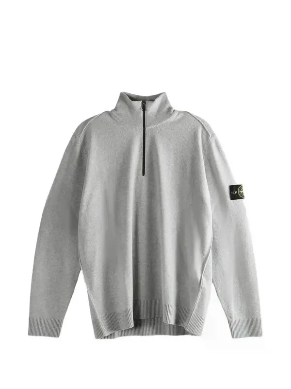 Stone Island Virgin Wool Quarter-zip Sweater
