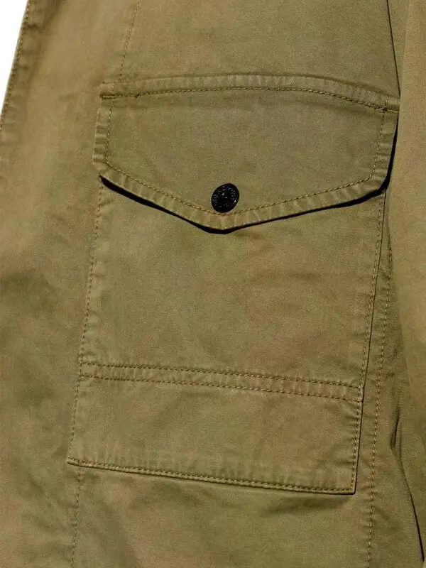 Stone Island Logo-patch Zip-up Shirt