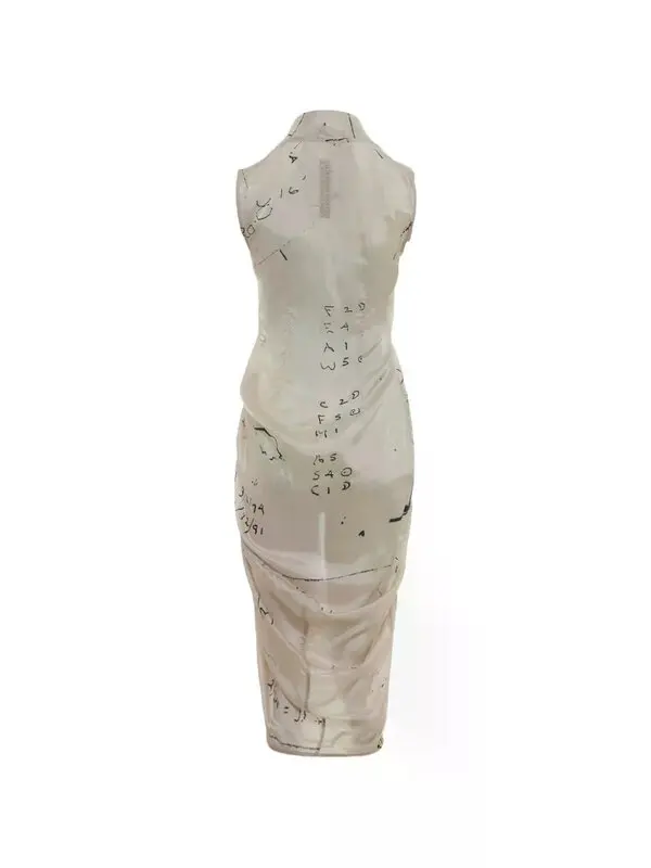 Rick Owens Sleeveless Draped Dress - Neutrals