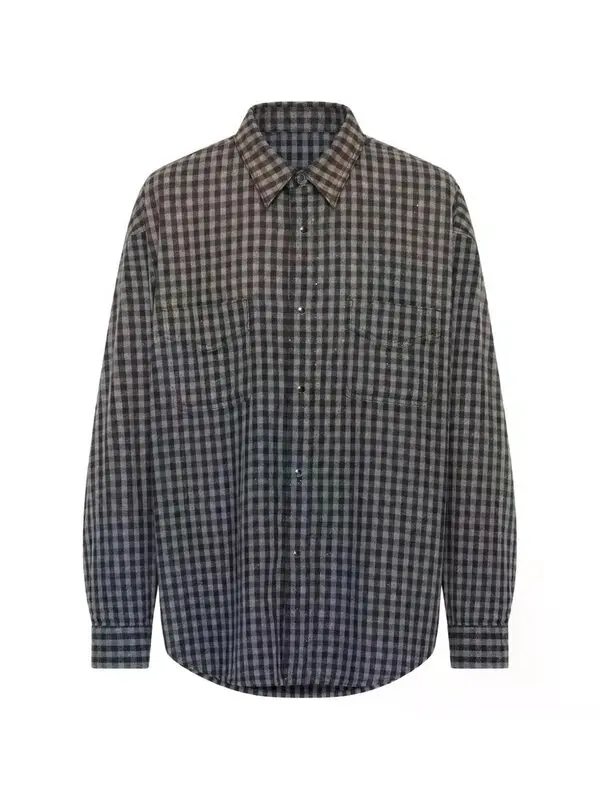 MASU Sequin-embellished Gingham Shirt