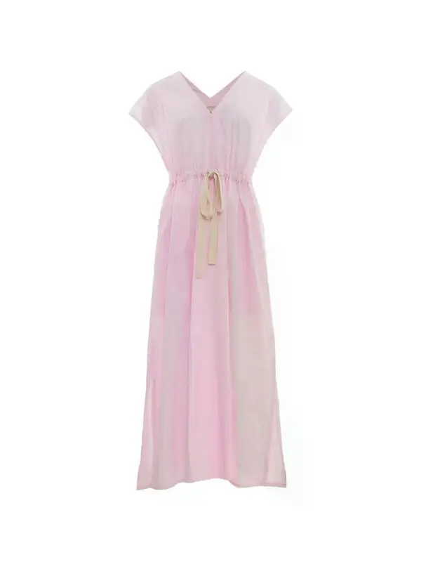 LEE MATHEWS V-neck Midi Dress - Pink