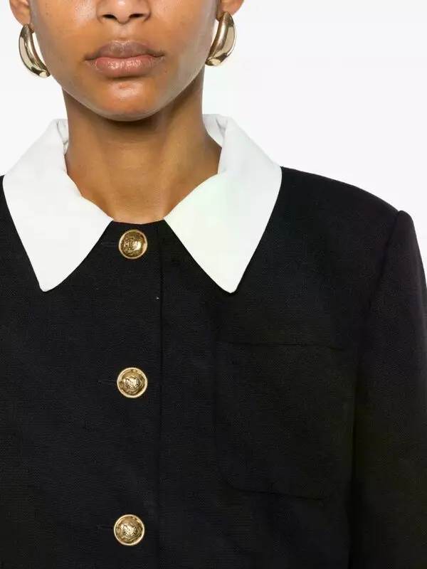 Sandro Contrast-collar Wool Blazer