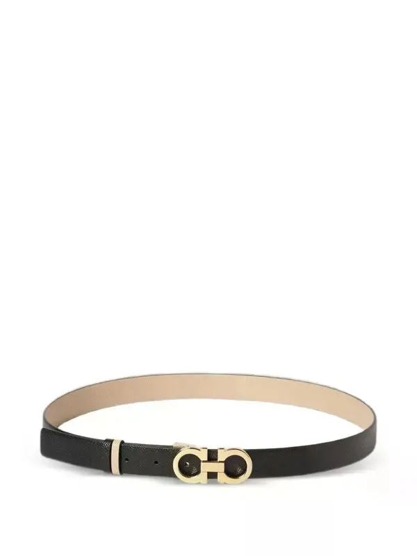 FERRAGAMO Gancini Reversible Belt - Black