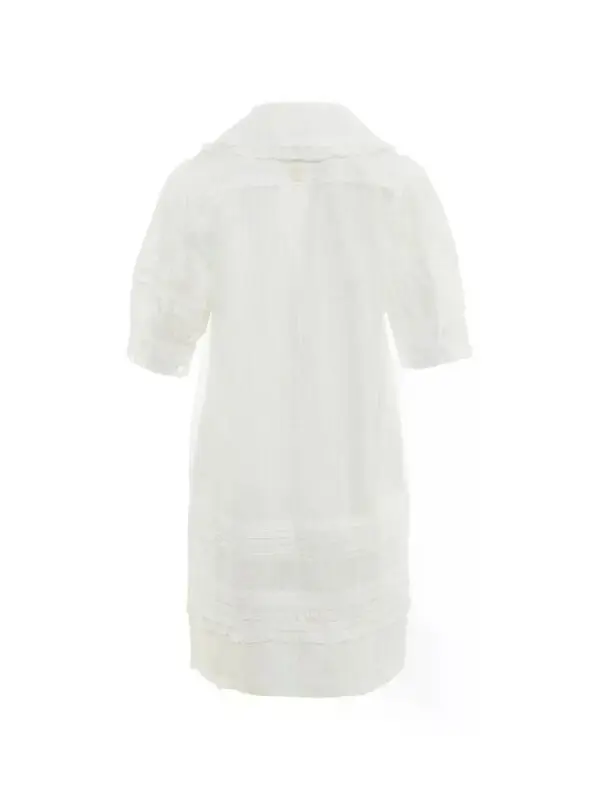 LEE MATHEWS Victoria Ruffled Pintuck Mini Dress