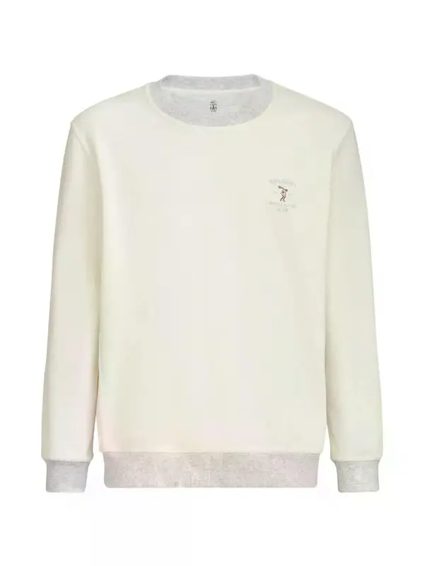 Brunello Cucinelli Cotton French Terry Sweatshirt With Embroidery