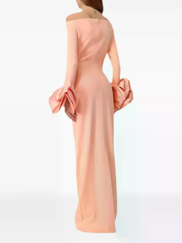 Solace London Off-the-shoulder Long-sleeved Dress