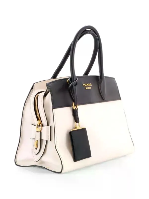 Prada Esplanade Saffiano With City Calf Medium Tote Bag