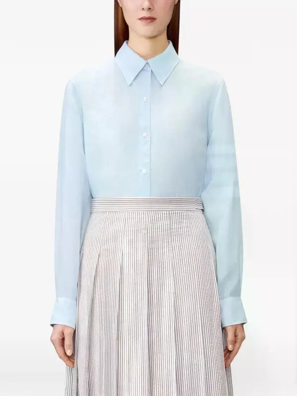 Thom Browne 4-bar Linen Shirt