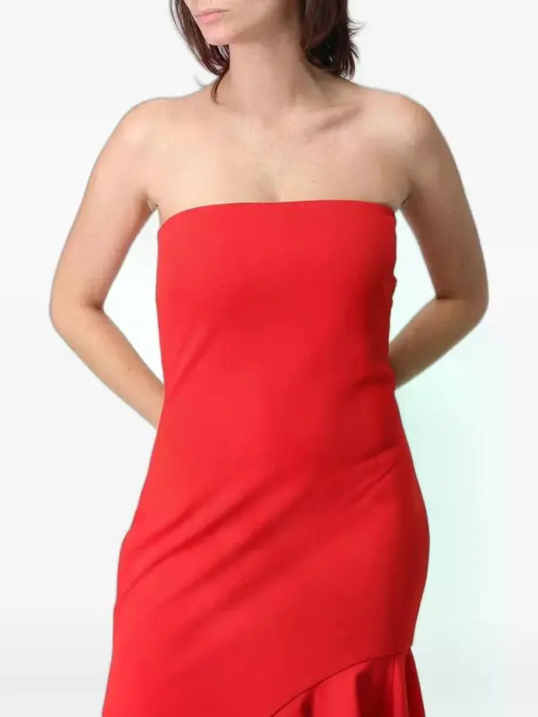Solace London Hani Ruffled Strapless Dress