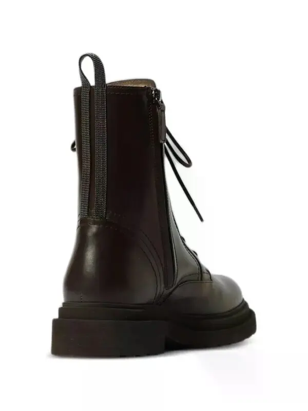 Brunello Cucinelli Shearling Monile Ankle Boots