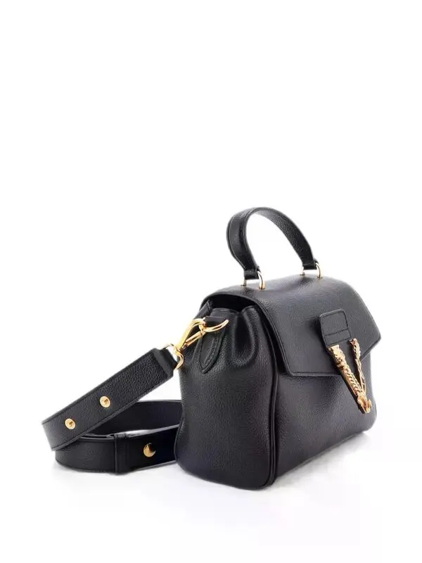 Versace Virtus Top Handle Bag Leather Small Shoulder Bag