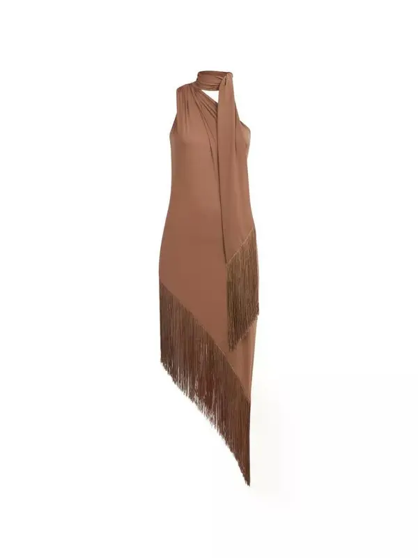 TALLER MARMO Siwa Fringed Dress - Brown