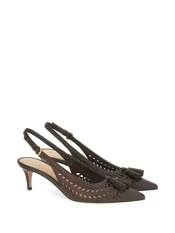 GIANVITO ROSSI Laser-cut Slingback Pumps