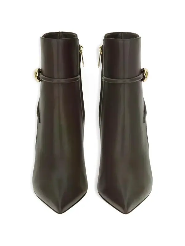 GIANVITO ROSSI Buckle-detail Leather Ankle Boots
