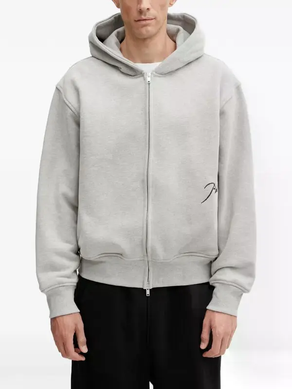 Rhude Logo-embroidered Zip-up Hoodie