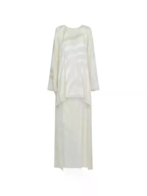 TALLER MARMO Ivory Fil-coupé Kaftan Dress - Neutrals