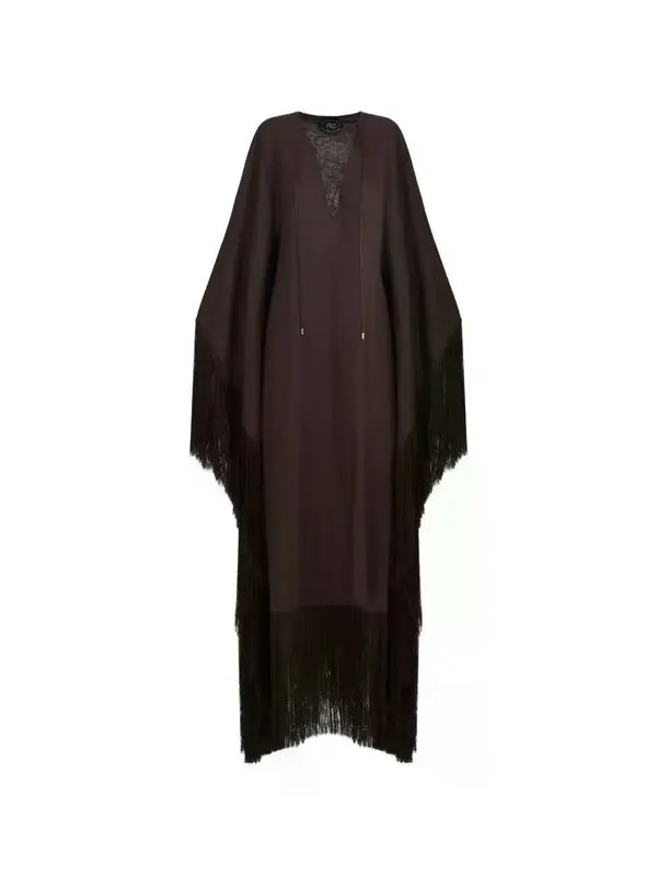 TALLER MARMO Fringed Kaftan Dress - Brown