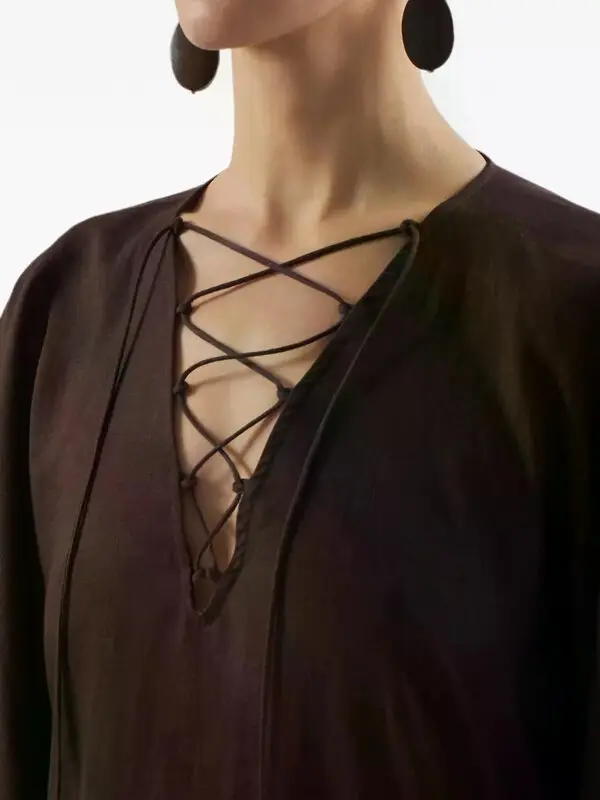TALLER MARMO Fringed Kaftan Dress