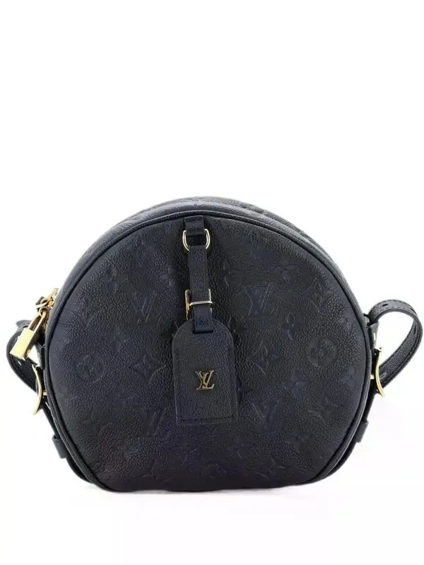 LOUIS VUITTON Monogram Empreinte Leather Boîte Chapeau Souple Mm Bag - Black