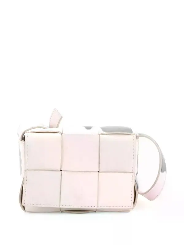 Bottega Veneta Cassette Maxi Candy Crossbody Bag - White