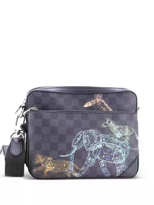 LOUIS VUITTON Trio Messenger Bag Limited Edition Wild Animals Damier Graphite - Black