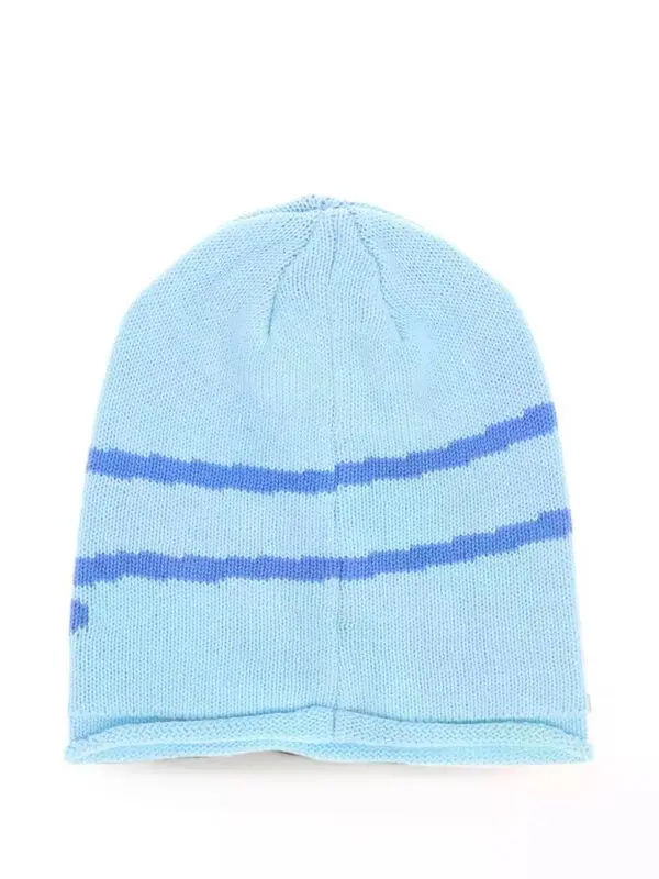 LITT' Litt Swirl Pattern Knit Beanie - Blue