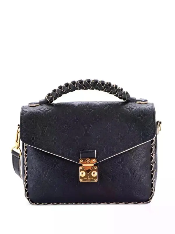 LOUIS VUITTON Monogram Empreinte Pochette Metis Bag - Black