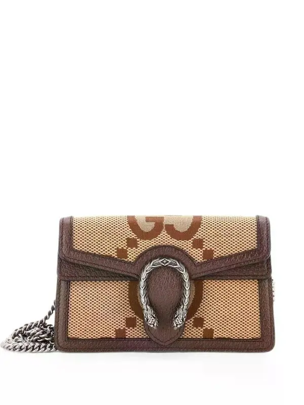 Gucci Dionysus Jumbo Gg Canvas Super Mini Crossbody Bag - Brown