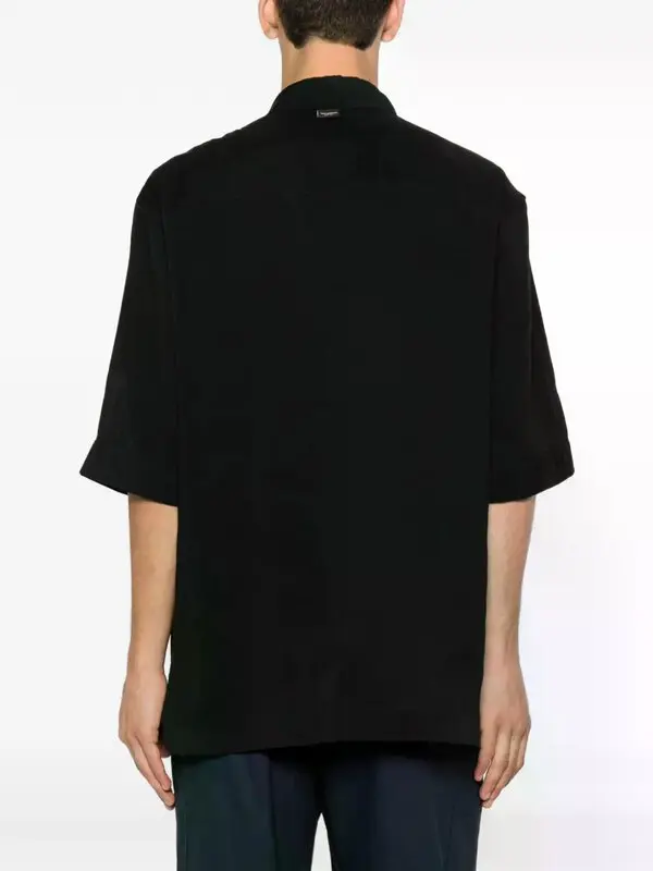 YES LONDON Quarter-zip Short-sleeve Polo Shirt
