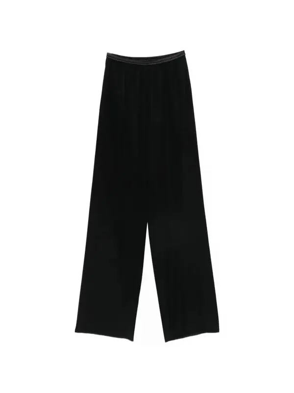 Emporio Armani Elasticated Straight Leg Trousers - Black