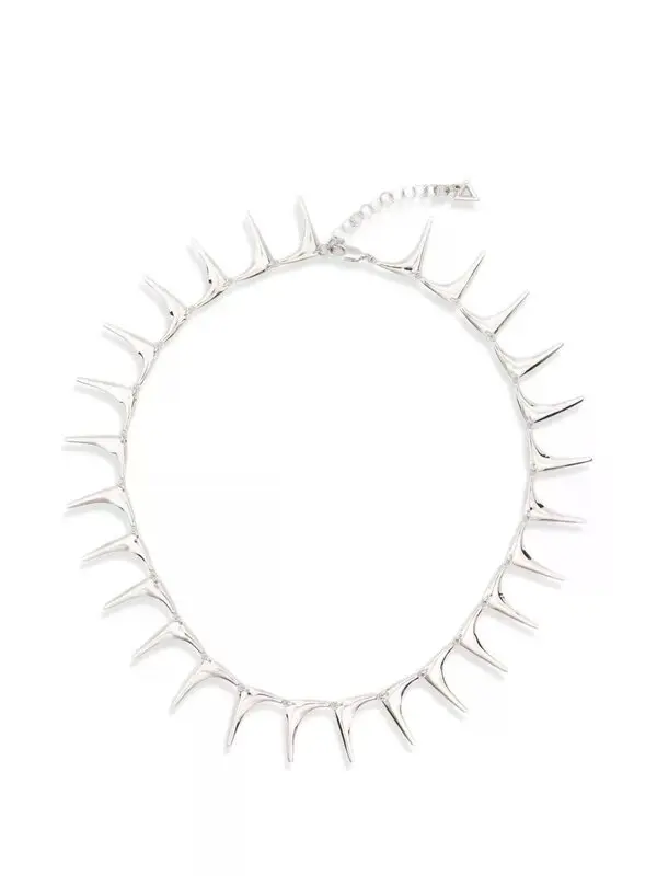 LAG WORLD Boomerang Choker Necklace - Silver