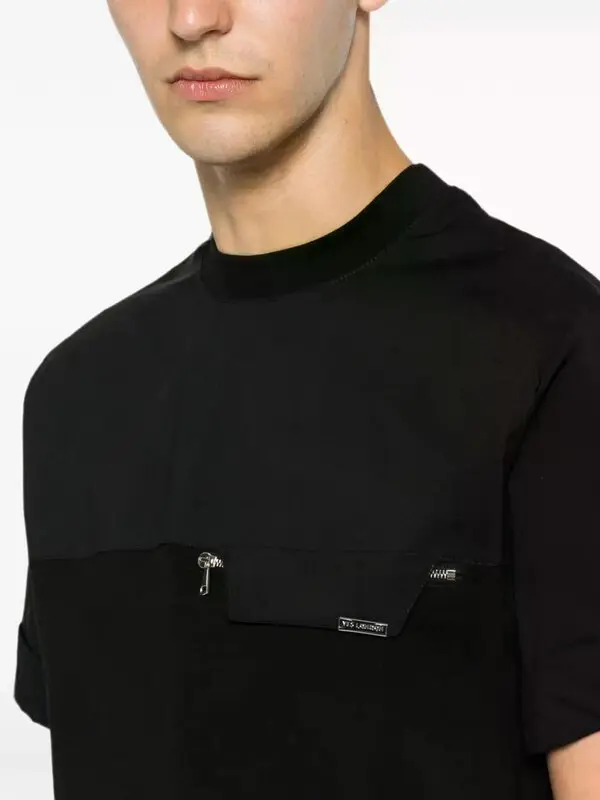 YES LONDON Zip-pocket Panelled T-shirt
