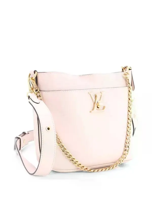 LOUIS VUITTON Lock And Walk Leather Bucket Bag