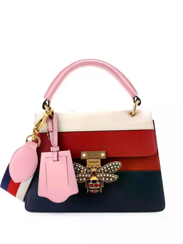 Gucci Queen Margaret Top Handle Bag Colorblock Leather Small Satchel - Multicolour