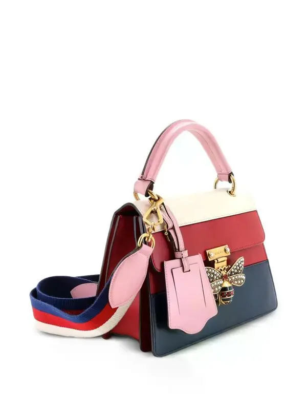 Gucci Queen Margaret Top Handle Bag Colorblock Leather Small Satchel - Multicolour