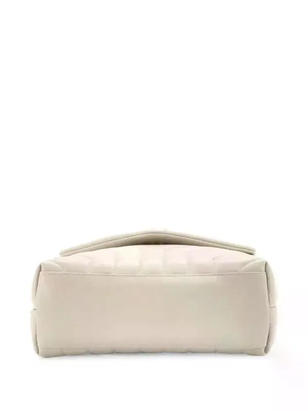 Saint Laurent Small Loulou Matelassé Chevron Leather Shoulder Bag - Neutrals