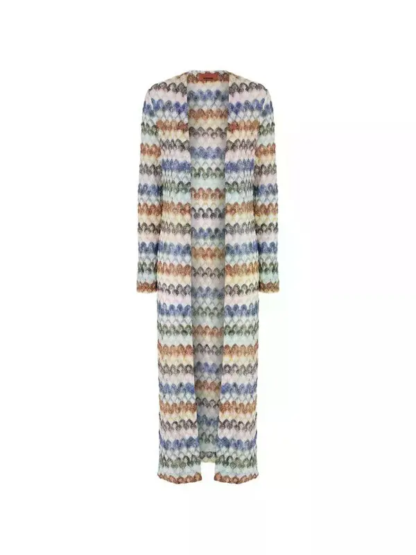 Missoni Long Zigzag Lamé Cardigan