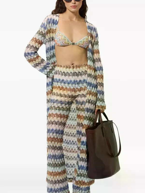 Missoni Long Zigzag Lamé Cardigan