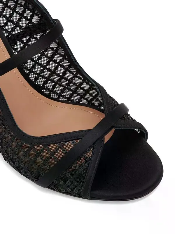 MALONE SOULIERS Norah Sequin Embellished Mesh Sandals