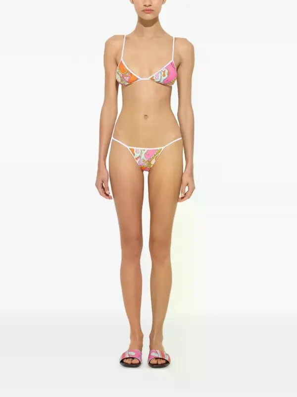 Emilio Pucci Iride Print Bikini Top - Orange