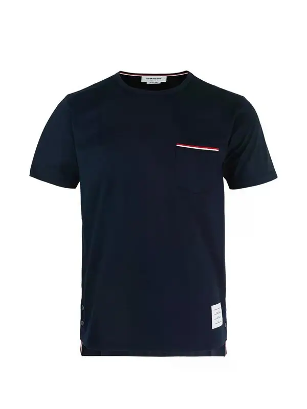 Thom Browne Rwb-stripe Pocket T-shirt - Blue