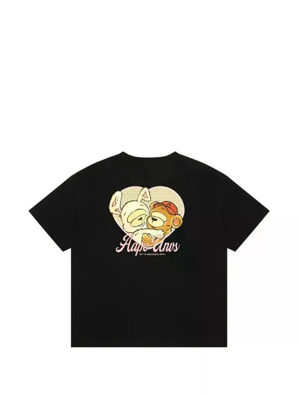 AAPE BY *A BATHING APE Graphic Print T-shirt - Black