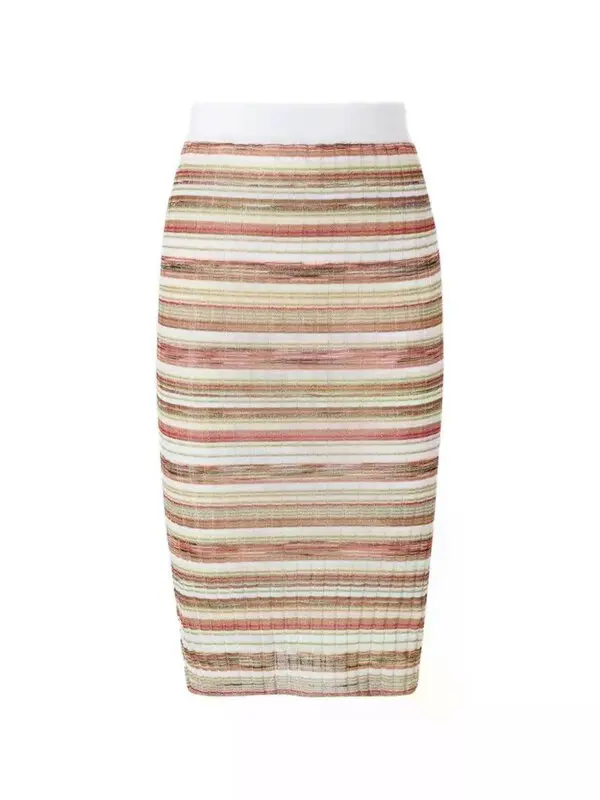 Missoni Striped Ribbed Knit Skirt - Neutrals