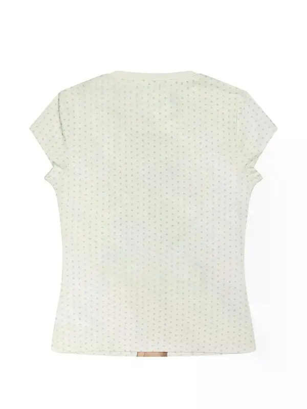 PRAYING Graphic Print Pointelle T-shirt