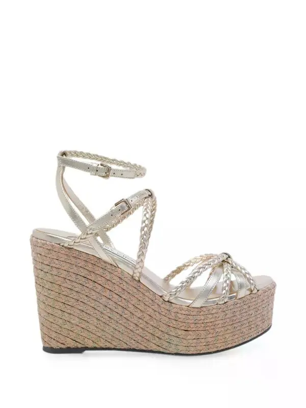JIMMY CHOO Nyra Braided-strap Wedge Sandals